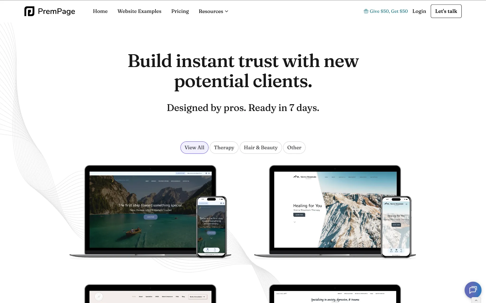 Therapist Website Examples That Build Trust | PremPage